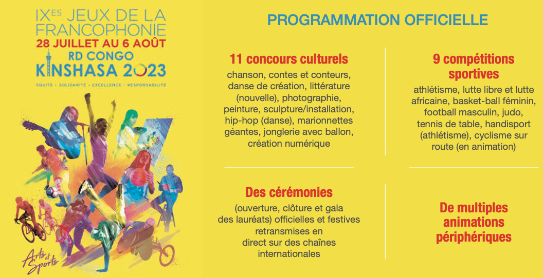 Participation au 9es Jeux de la Francophonie